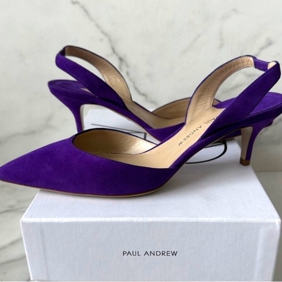 Paul Andrew | Shoes | Paul Andrew Rhea Suede Slingback Pump 85 | Poshmark